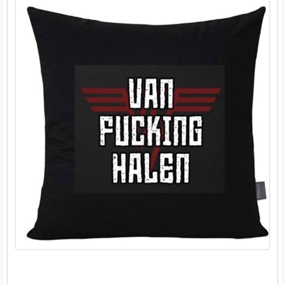 Bedding | Van Fckin Halen Throw Pillow | Poshmark